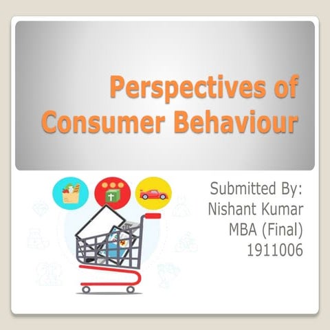 Perspectives of consumer behaviour | PPT