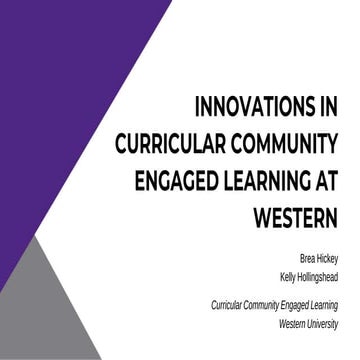 Perspectives on Experiential Learning: Innovations in Curricular ...