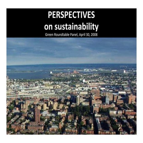 Perspectives On Sustainability | PPT