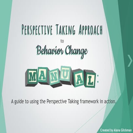 Perspective taking approach to behavior change | PPTX