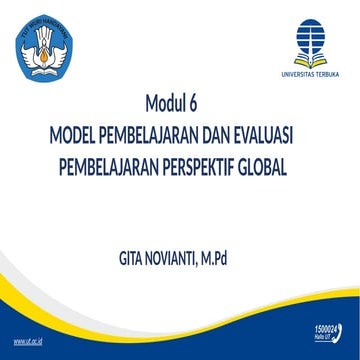 PERSPEKTIF GLOBAL MODUL 6 SEMESTER GENAP | PPTX