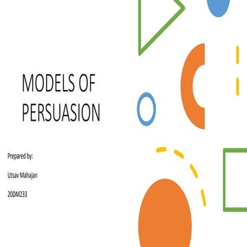 Models of Persuasion | PPT