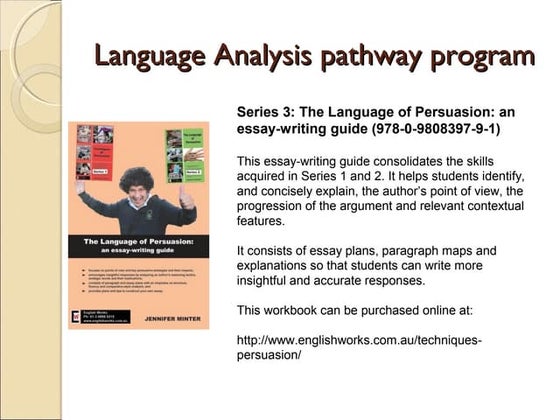 Structure of a Language Analysis Essay | PPT