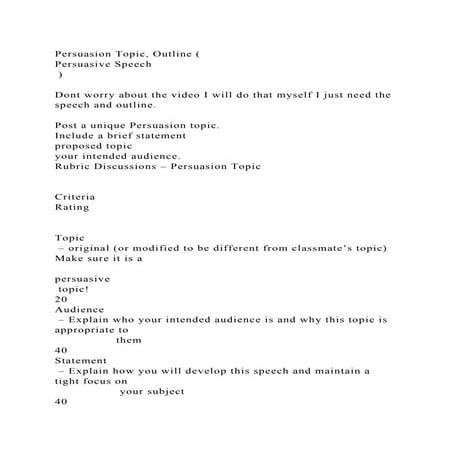 Outline for Speech 5 Persuasive Action Topic Ch.docx