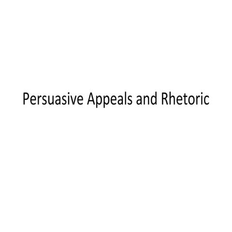 Persuasive appeals | PPT