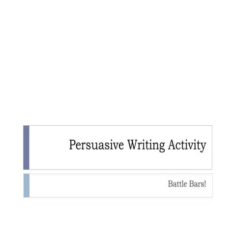 Persuasivecandybaractivity | PPT