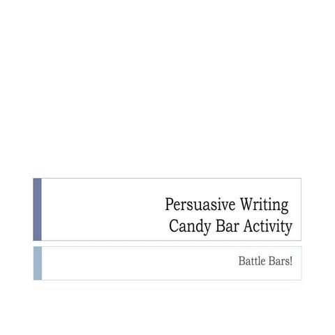 Persuasive Writing Activity | PPT