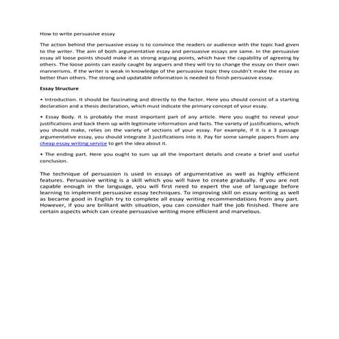 Writing Persuasive essay.pptx for Grade 6 | PPTX