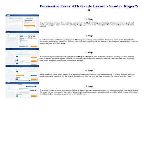 Persuasive Essay 4Th Grade Lesson - Sandra RogerS R | PDF | Religion ...