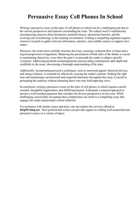 Argumentative Essay Cell Phones In School.pdf