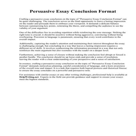 Q3 ESIM 4 on Writing a conclusion of a persuasive essay | PDF