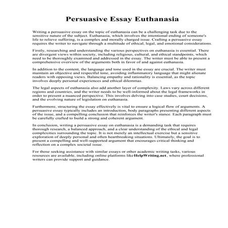 Argumentative Essay About Euthanasia.pdf