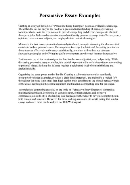 Critical Essay Example | PDF