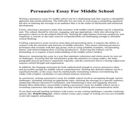 Persuasive Essay For Middle School.pdf