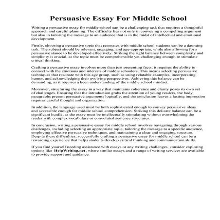 Persuasive Essay On Homeschooling | PDF