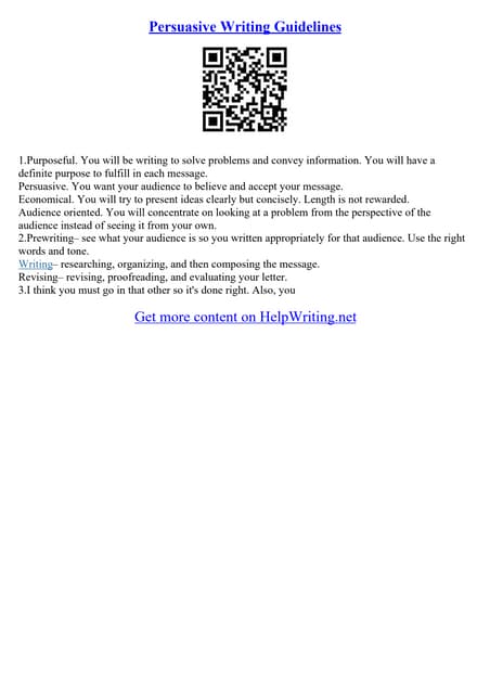 Persuasive Essay Guidelines | PDF Persuasive Essay Guidelines | PDF