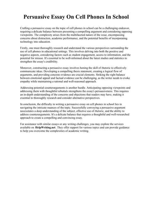 Cell Phones While Driving Essay. Herzing University | PDF
