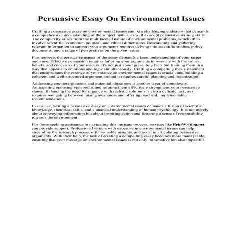 Persuasive Essay On Environmental Issues.pdf