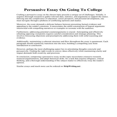 Persuasive Essay On Going To College.pdf