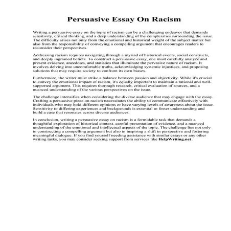 Persuasive Essay On Racism.pdf