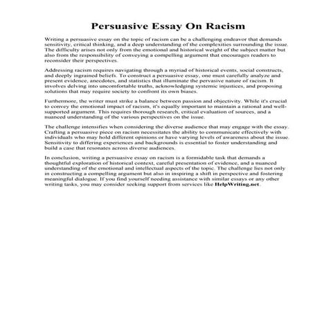 Persuasive Essay On Racism.pdf