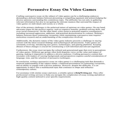 Violence In Video Games Essay.pdf
