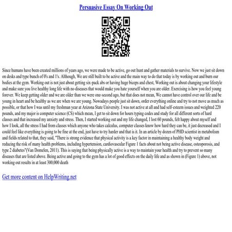 Persuasive Essay On Working Out PPT Persuasive Essay On Working Out PPT