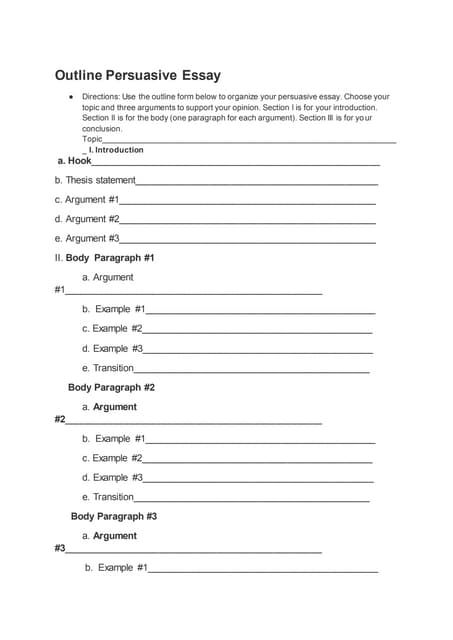 Persuasive Outline | DOC