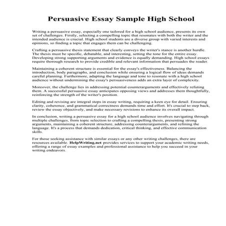 Persuasive Essay Sample High School.pdf