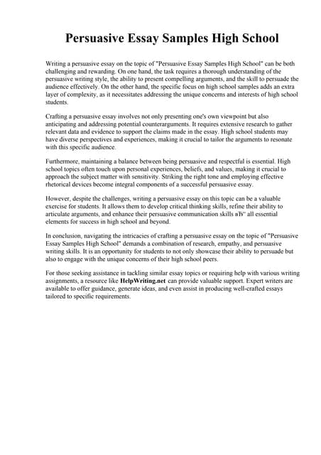 Persuasive Essay Samples For College.pdf