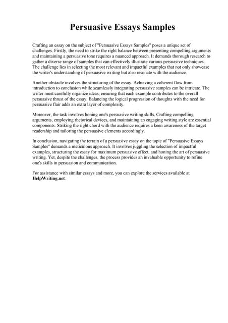 Persuasive Essay Samples For College.pdf