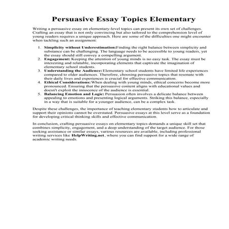 Persuasive Essay Topics Elementary.pdf