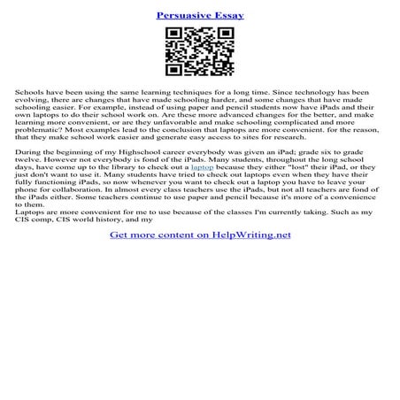 Persuasive Essay Topics For 6Th Grade | PDF