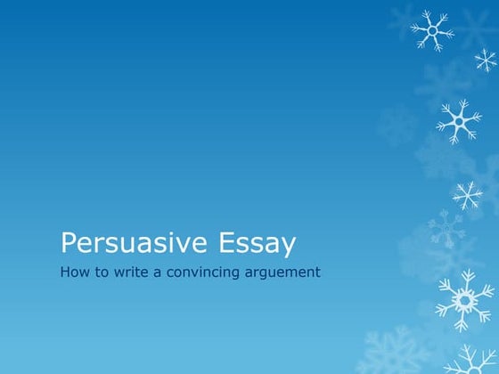 Persuasive Essay 8th Grade | PPT