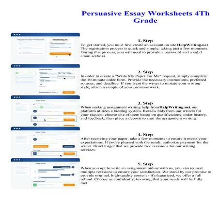 Persuasive Essay Worksheets 4Th Grade | PDF