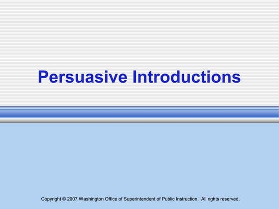 Persuasive Essay Conclusions -- OSPI | PPT