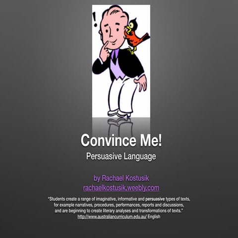 Persuasive language...convince me! | PPT