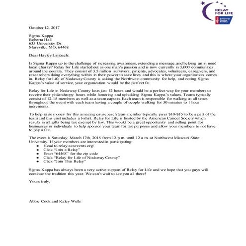 Persuasive Letter | DOCX