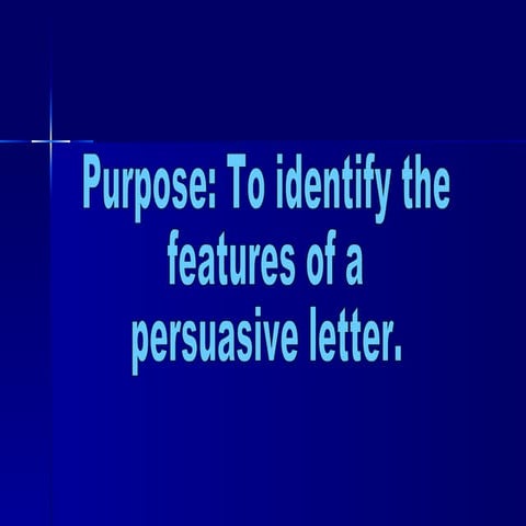 Persuasive letter features | PPT