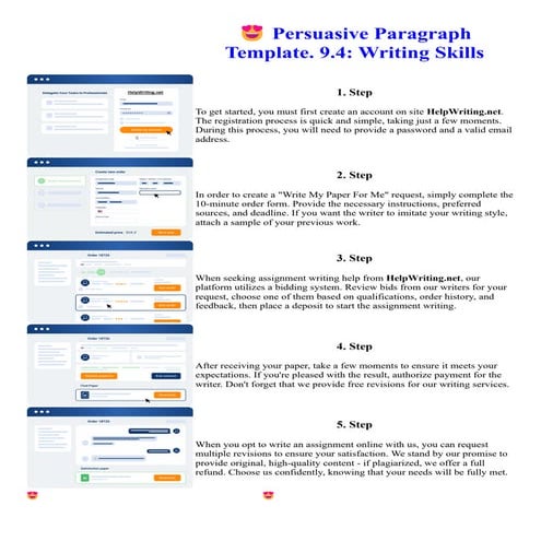 Persuasive Paragraph Template. 9.4 Writing Skills | PDF