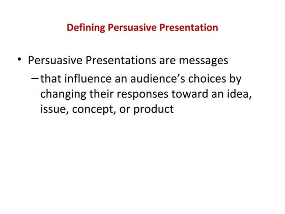 The persuasive speech | PPT