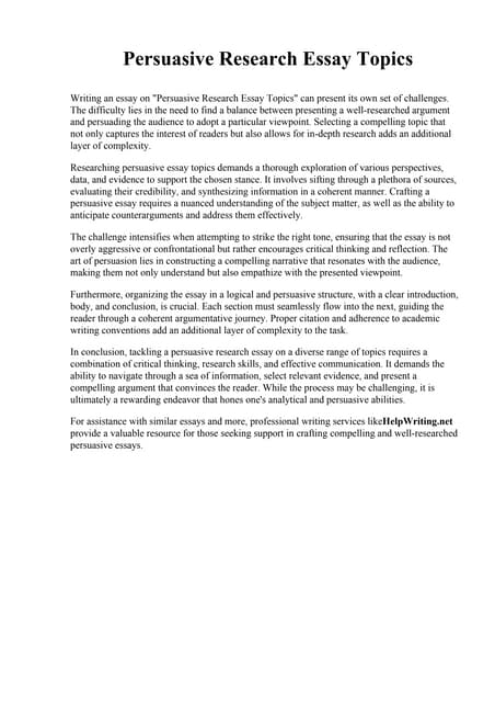 Ideas For Writing A Persuasive Essay.pdf