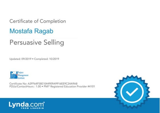 The Science Of Sales Certificate Of Completion Ppt