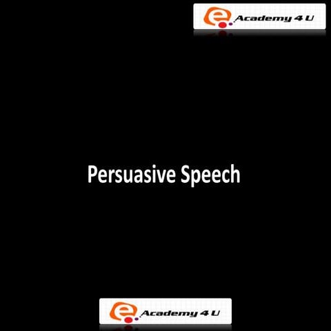 The persuasive speech | PPT