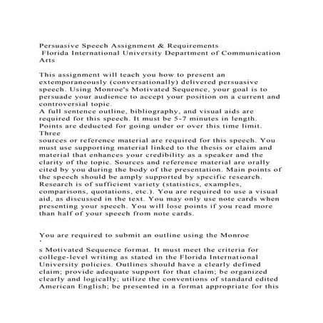 Persuasive Speech Assignment & Requirements Florida Internationa.docx