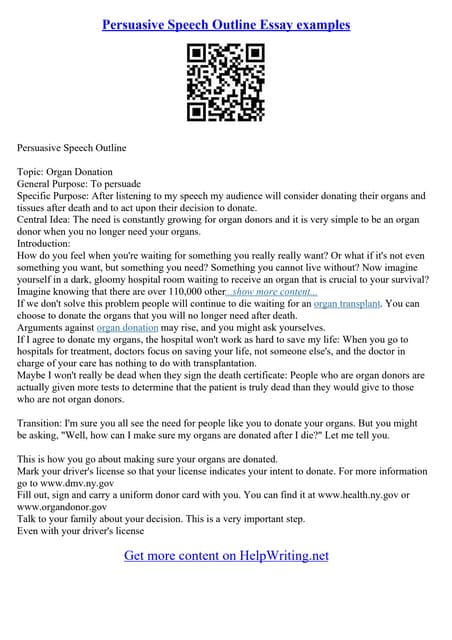 Thesis Statement For Persuasive Essay | PDF