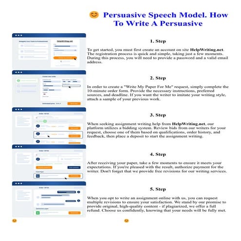 Persuasive Speech Model. How To Write A Persuasive | PDF