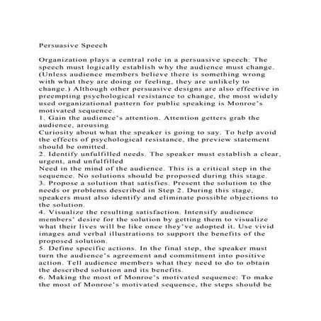 Monroe’s motivated sequence | PPTX