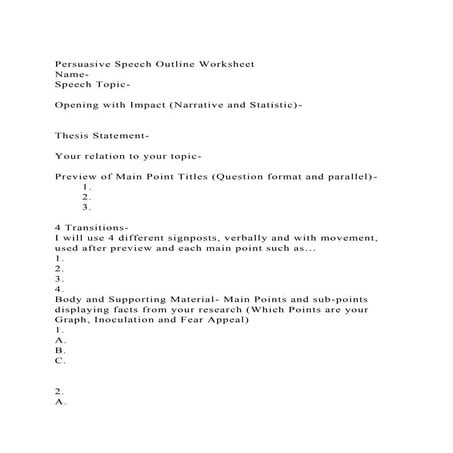 Persuasive Speech Outline Worksheet Name- Speech Topic- Op.docx