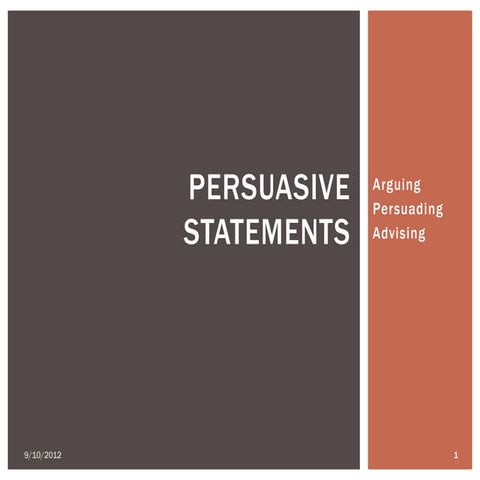 Persuasive statements | PPTX